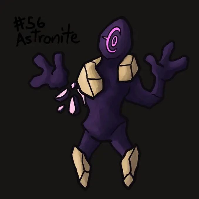 寶可夢綠鈾精靈圖鑑056宇航巖（Astronite）