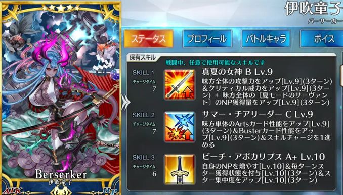 【fgo】新從者簡評 伊吹童子 Berserker