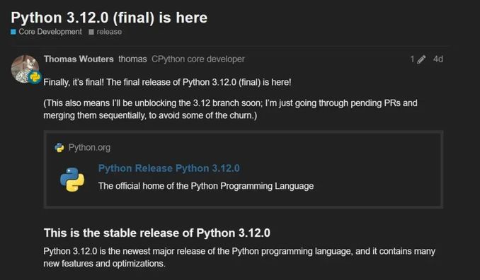 Python 3.12 版本正式推出：f-string解析改進，整體性能提升 5% - 數碼 - iNewsDB 日日新聞．掌握每日新鮮事
