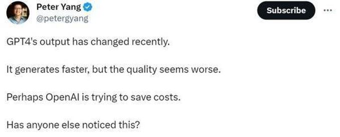 GPT-4被用戶抱怨變得“懶”且“蠢” 或是重設架構惹的禍 - 數碼 - iNewsDB 日日新聞．掌握每日新鮮事