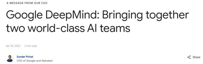 合併DeepMind和Google Brain，谷歌迎來AI新時代 - 數碼 - iNewsDB 日日新聞．掌握每日新鮮事
