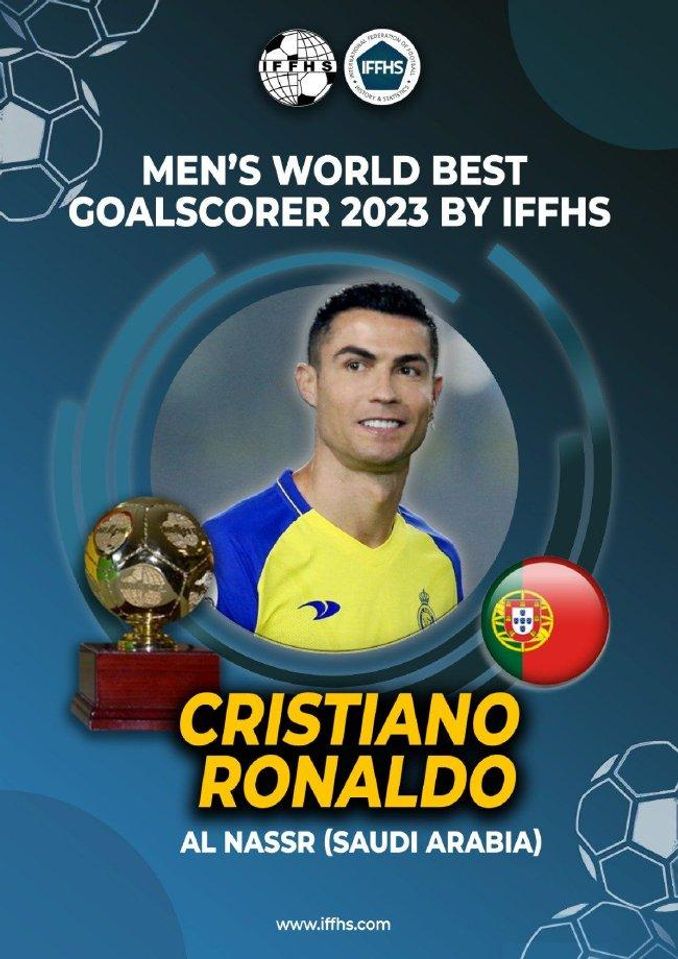 官方：C羅54球當選IFFHS評選的23年最佳射手 - 運動 - iNewsDB 日日新聞．掌握每日新鮮事